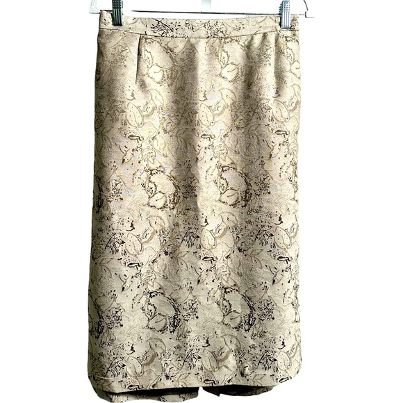 Le Suit | Skirts | Vintage Le Suit Plus Size Cream Gold Lined Pencil ...